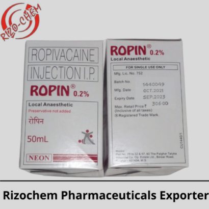 Ropivacaine Injection I P Ropin 0.2% | Rizochem Pharmaceuticals | Export|